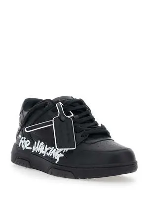 Off-White Sneakers 'out Of Office' With Arrow Patch In Black Leather
