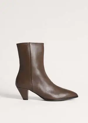 ME+EM Soft Point Cone Heel Boot - Bronzed Brown