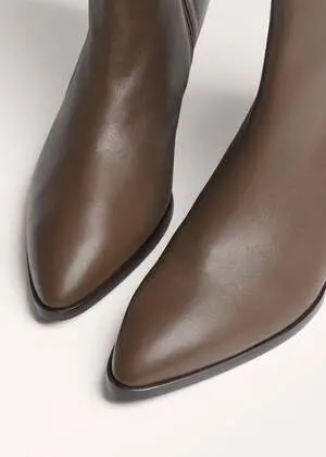 ME+EM Soft Point Cone Heel Boot - Bronzed Brown