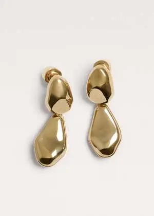ME+EM Drop Earrings With Removeable Pendant Gold-black