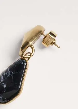 ME+EM Drop Earrings With Removeable Pendant Gold-black