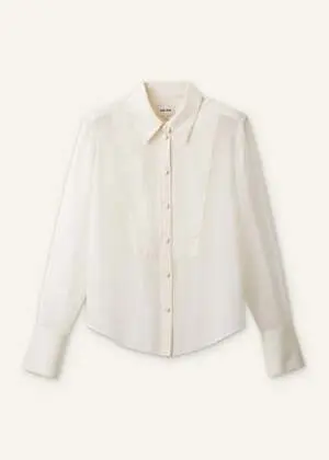 ME+EM Evening Sheer Silk Blouse - Light Cream