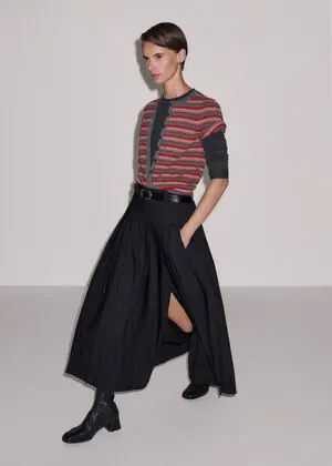 ME+EM Pleated Maxi Skirt - Charcoal