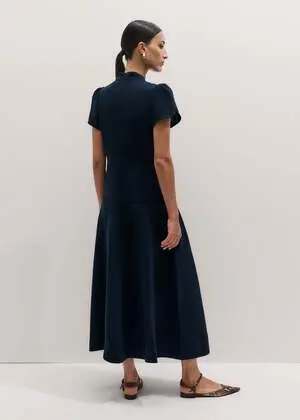 ME+EM A-line Feature Button Maxi Dress