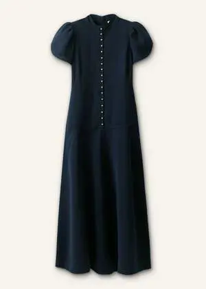 ME+EM A-line Feature Button Maxi Dress