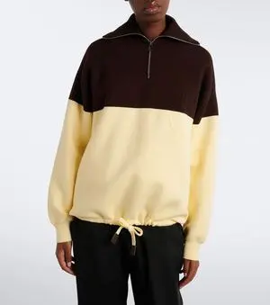 Loewe Anagram Cotton-blend Half-zip Sweater
