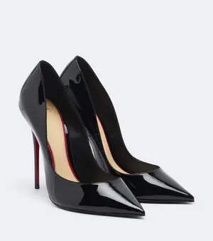 CHRISTIAN LOUBOUTIN La Pigalle Patent Leather Pumps - Black