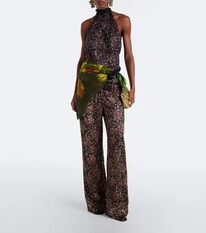Dries Van Noten Small Floral Jacquard Clutch