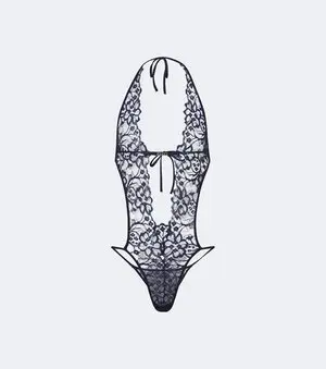 Gucci Lace Cutout Bodysuit - Blue