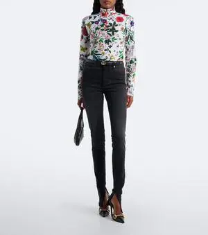 Gucci Flora Printed Jersey Top