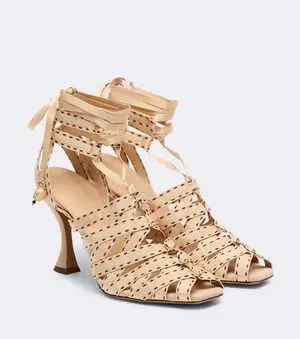 Zimmermann Corsage Canvas Sandals - Beige