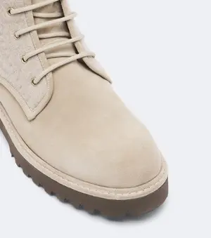 Max Mara Suede Lace-up Boots