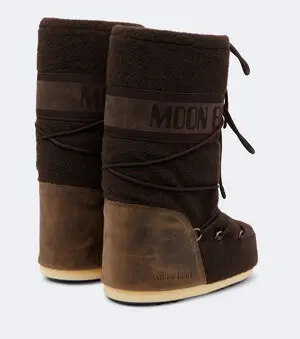 Moon Boot Icon Leather-trimmed Snow Boots