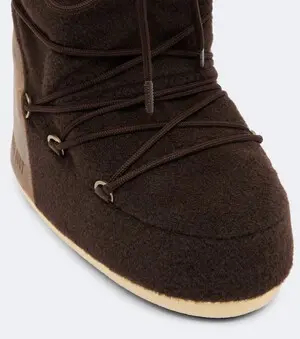 Moon Boot Icon Leather-trimmed Snow Boots
