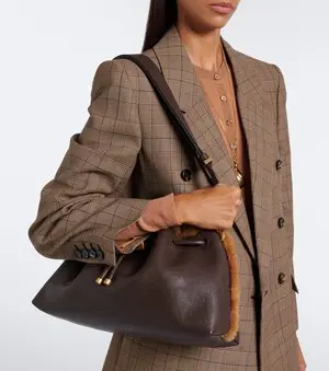 JIMMY CHOO Cinch Medium Leather Shoulder Bag