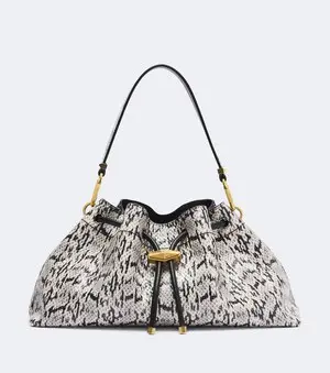JIMMY CHOO Cinch Medium Leather Shoulder Bag