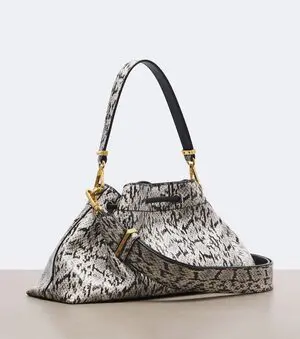 JIMMY CHOO Cinch Medium Leather Shoulder Bag