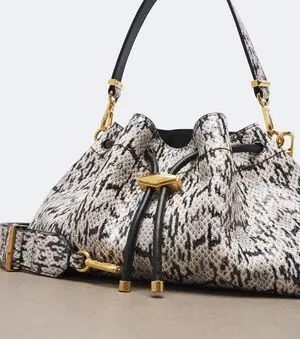 JIMMY CHOO Cinch Medium Leather Shoulder Bag