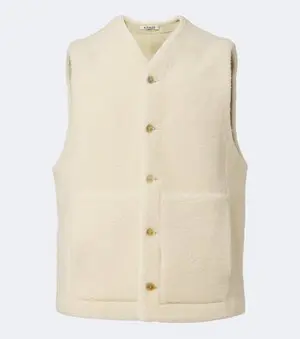 Auralee Reversible Shearling Vest - Beige