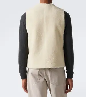 Auralee Reversible Shearling Vest