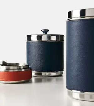 GIOBAGNARA Ocean Small Steel And Leather Ice Bucket