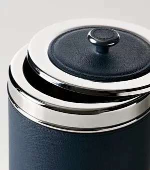 GIOBAGNARA Ocean Small Steel And Leather Ice Bucket