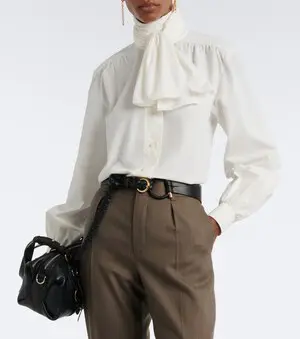 Ralph Lauren Scarf-detail Blouse - White