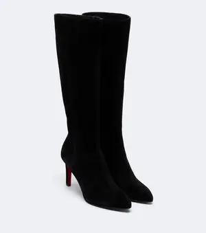 CHRISTIAN LOUBOUTIN Fannylove Suede Knee-high Boots - Black