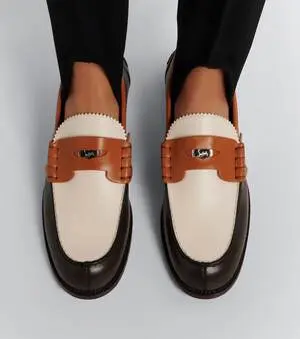 CHRISTIAN LOUBOUTIN Plato Leather Penny Loafers