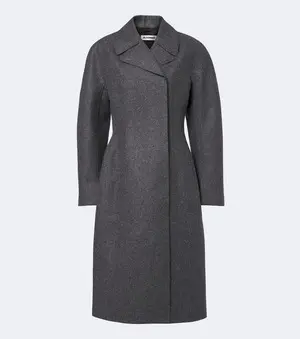JIL SANDER Double-breasted Virgin Wool Coat