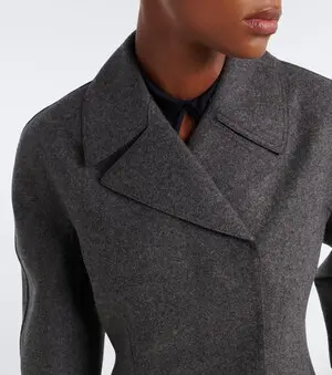 JIL SANDER Double-breasted Virgin Wool Coat