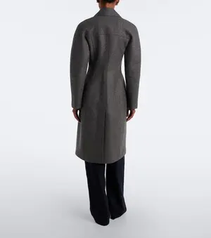 JIL SANDER Double-breasted Virgin Wool Coat