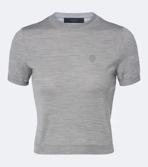 Gucci Wool And Silk Sweater - Grey