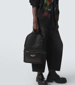 Balenciaga Leather-trimmed Backpack