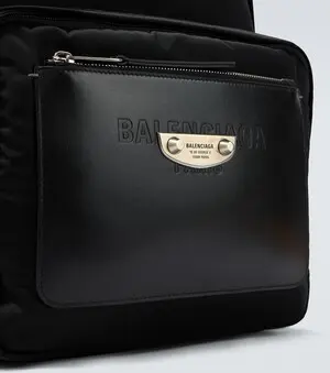 Balenciaga Leather-trimmed Backpack