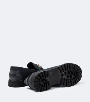 Gucci Horsebit Suede Loafers - Blue
