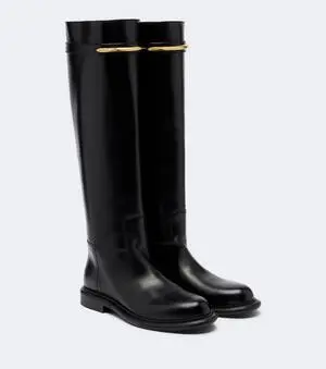 Givenchy Pinch Embellished Leather Knee-high Boots