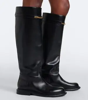 Givenchy Pinch Embellished Leather Knee-high Boots