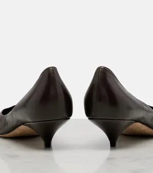 THE ROW Liisa Three Leather Pumps - Brown