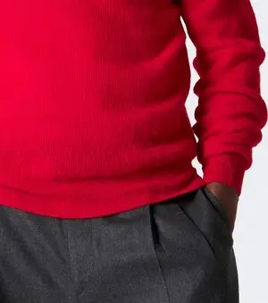 Auralee Alpaca-blend Polo Sweater