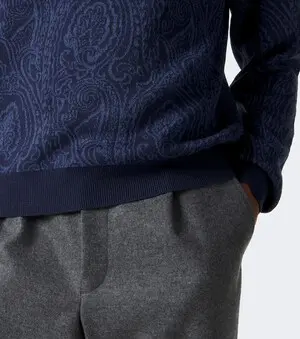 Etro Paisley Wool-blend Polo Sweater