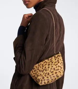 JIMMY CHOO Ganache Mini Leopard-print Calf Hair Clutch