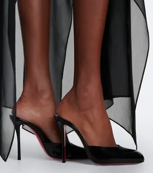 CHRISTIAN LOUBOUTIN Dolly Patent Leather Mules