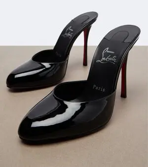 CHRISTIAN LOUBOUTIN Dolly Patent Leather Mules