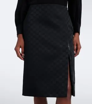 Gucci Gg Jacquard Pencil Skirt