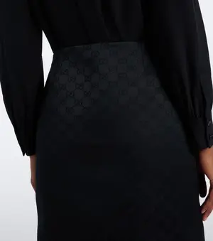 Gucci Gg Jacquard Pencil Skirt