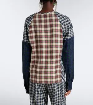 Dries Van Noten Checked Cotton Flannel Top