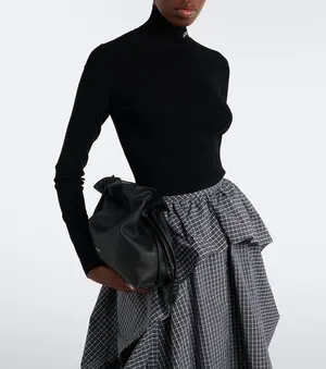 Loewe Double L Ribbed-knit Turtleneck Top