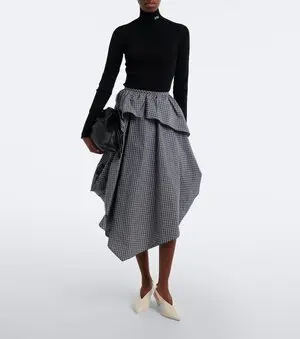 Loewe Double L Ribbed-knit Turtleneck Top