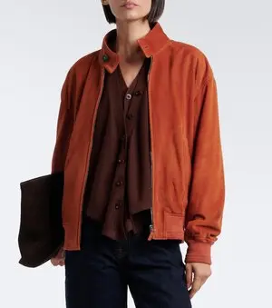 TOD'S Suede Bomber Jacket